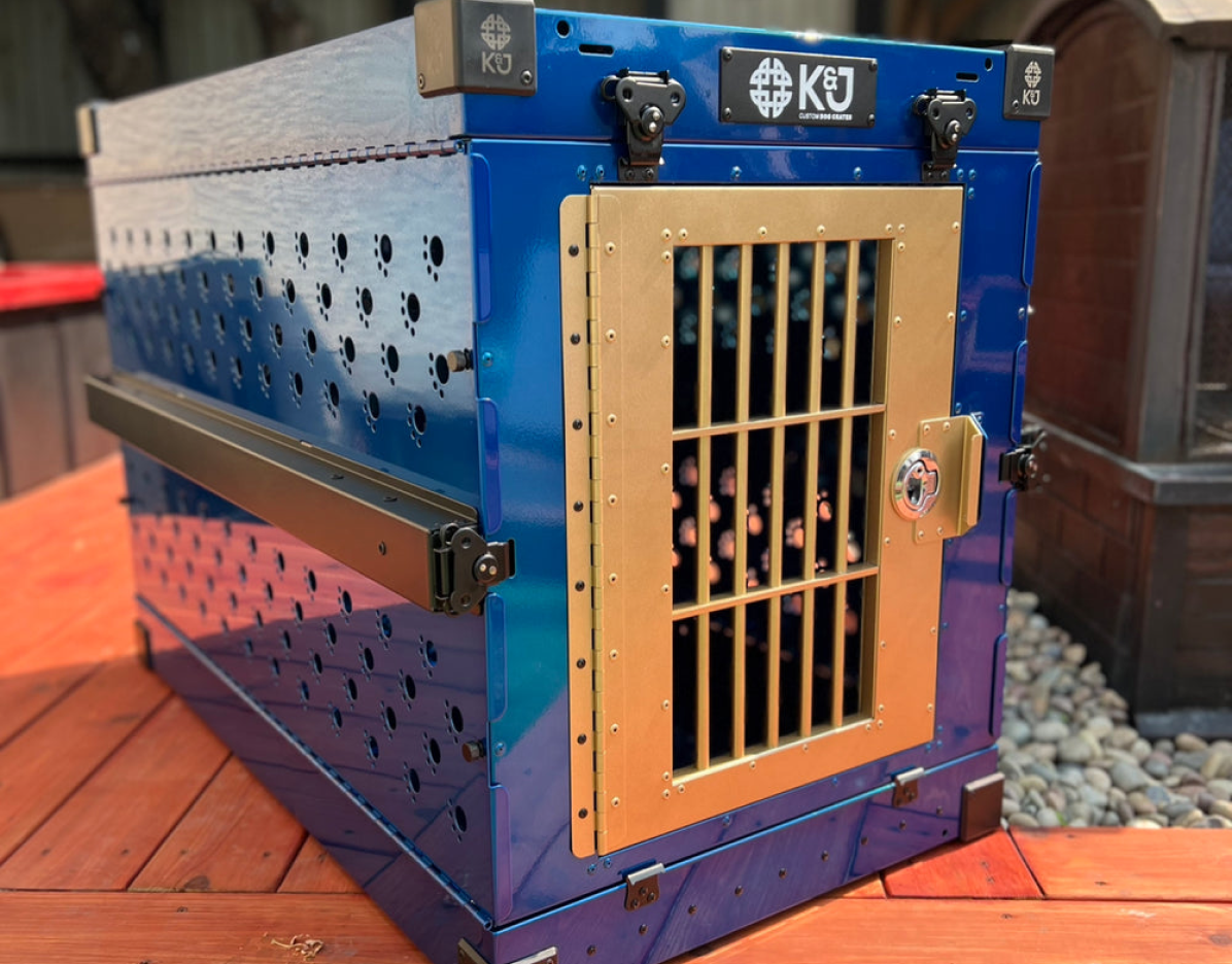 Metallic Crates - K&J Custom Dog Crates