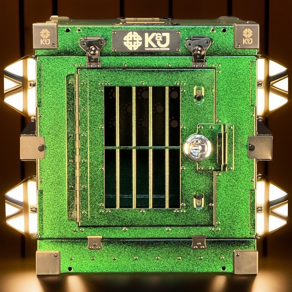 25% OFF Stationary Metallic Crates - K&J Custom Dog Crates